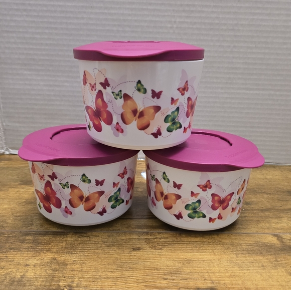 Tupperware | Kitchen | New Tupperware Butterfly Side Containers With ...
